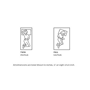 Essentia Grateful Bed Jr - Natural Memory Foam Mattress Organic, Hypo-Allergenic, 6 inch, mid Contour - Twin Size