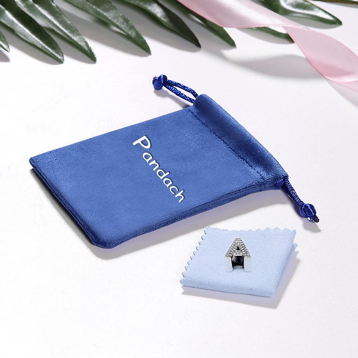 Pandach 925 sterling Silver Letters Charms A-Z Alphabet Beads with Cubic Zircons Charm Beads Pendants fit for European Bracelets Necklace Women Jewelry Gift Options