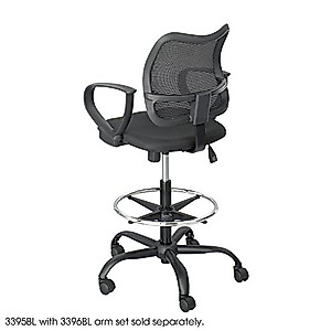 Safco Loop Arms Set for use with Vue Mesh Extended-Height (Chair Sold Separately), Black (3396BL)