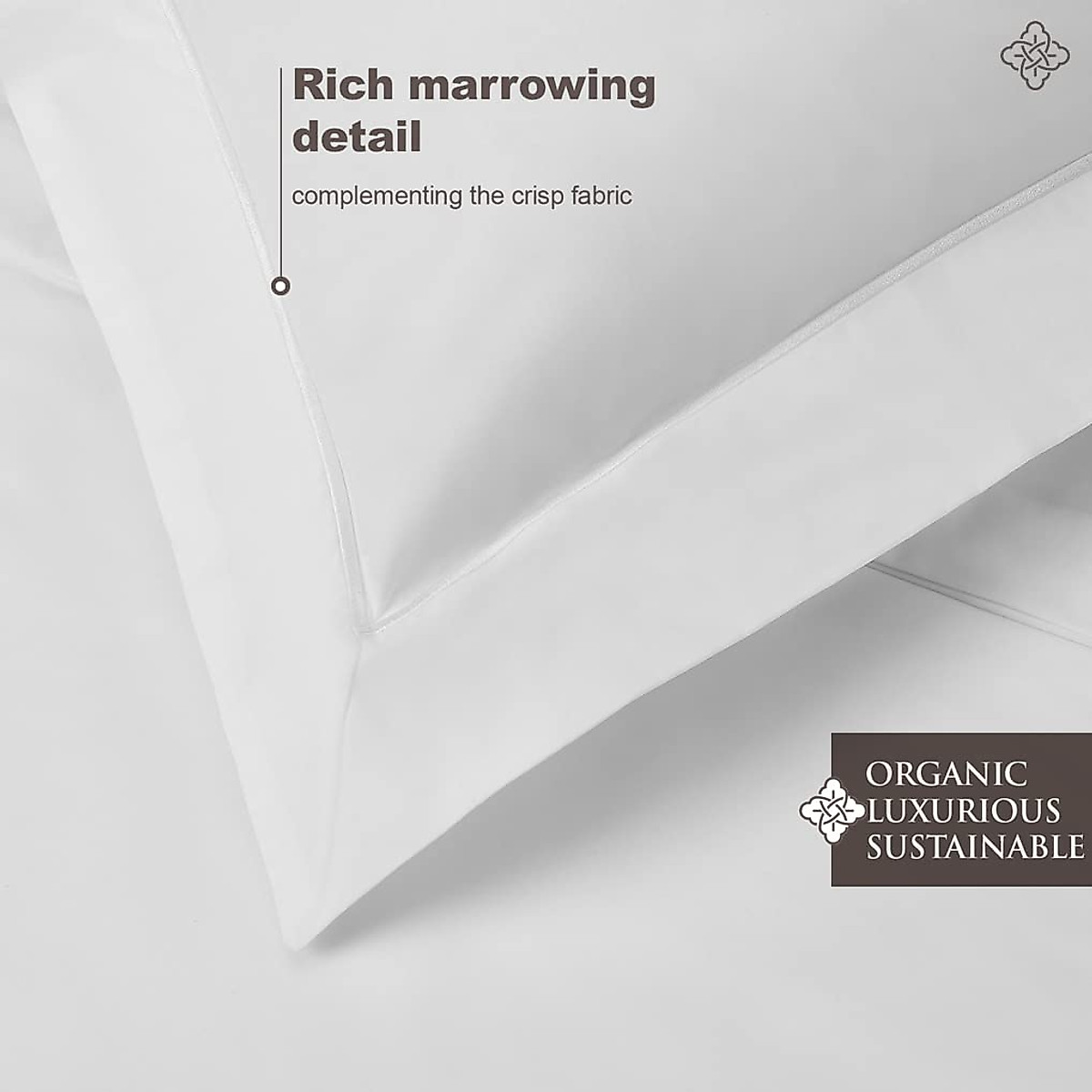 BIOWEAVES 100% Organic Cotton Percale Duvet Cover King Size Set – Crisp, Soft & Naturally Cooling Weave, 300 Thread Count GOTS Certified King Duvet Cover & 2 Pillow Shams – 106x92 inches, Ivory