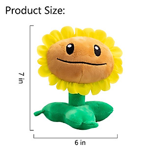 Maikerry 1 PC Plants Plush Toy PVZ Stuffed Figure Doll Sunflower Plush New for Children, Great Gifts for Kids and Fans