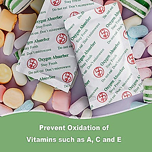 WVacFre 50cc(200Packets) Oxygen Absorbers Packets for Food,Food Grade Oxygen Absorbers for Food Storage.