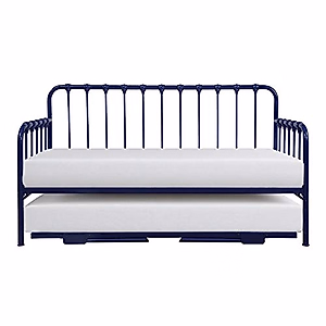 Lexicon Constance Metal Daybed with Trundle in Navy Blue