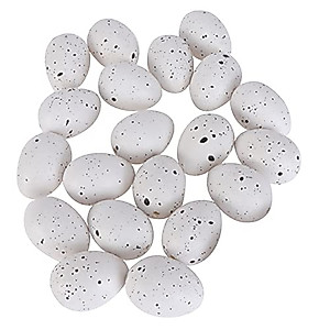 ibasenice 50pcs Easter Eggs Easter Eggs for Painting Kids Decor Arts and Crafts for Kids Surprise Toys for Children Easter Simulation Egg Plastic White Easter Small Egg Party Supply Blank