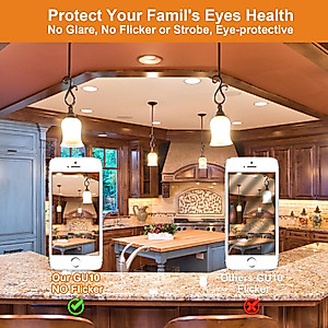 Gaormii GU10 LED Bulb Dimmable, 50W Halogen Equivalent, 3000K Warm White, 5W 500LM MR16 GU10 Spotlight for Track Accent Recessed Ceiling Lighting, Kitchen Range Hood, 6 Pack