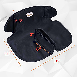 Crash and Flammability Tested,Child Car Seat Protector, Waterproof Anti Slip Piddle Pad for Infant Child Carseat, Booster, Stroller, Dining Chair (Black)