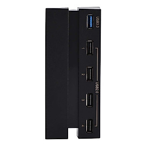 Bewinner USB Hub for PS4, 5 Ports/Multi-Ports/Low /Easy Installation/Stylish Hub ABS Hub for PS4 Game Console with USB 3.0 and USB 2.0 Port