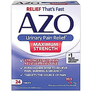 AZO UTI Pain Relief Bundle – AZO UTI Test Strips 3ct, AZO Urinary Pain Relief 24ct, AZO Cranberry Supplement 100ct