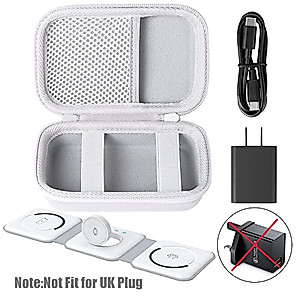 Aenllosi Hard Carrying Case Replacement for UCOMX Nano 3 in 1 Wireless Charger (White,Case Only)