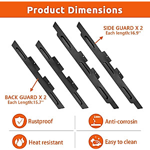 GARNETIN Wind Guard for Blackstone Griddle 36 Inch Wind Screen Flat Top Griddle Accessories steel Magnetic Set of 4 Wind Gurad for Blackstone Griddle 36", Black