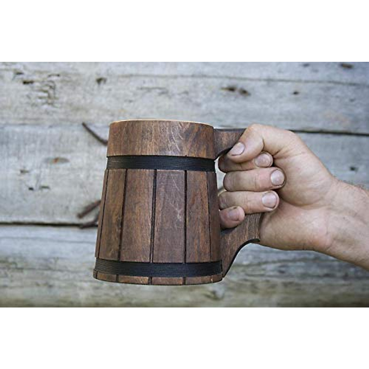 Etno Motif Handmade Beer Mug Wooden Tankard Beer Stein Alder Wood Beer Mug - Great Gift Idea