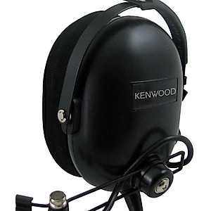 Kenwood KHS-10-OH Noise Reduction Over-The-Headset with Noise Cancelling Boom Microphone and in-Line PTT, NRR 24 db