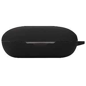 2 Pack DAYJOY Soft Silicone Protective Case Cover Compatible with Skullcandy Push Active Earbuds, Protective Skin Sleeve with Key Chain(Black+Blue)