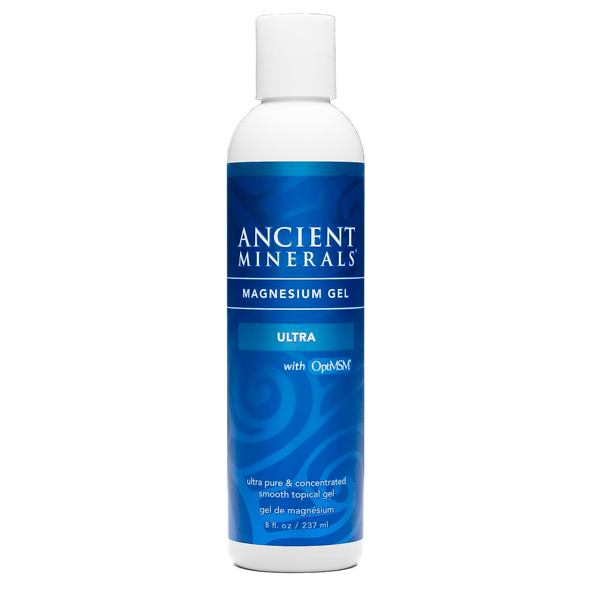 Ancient Minerals Magnesium Gel Ultra with OptiMSM and Aloe Vera - Topical Magnesium Gel Formula with MSM Best Used for Massage and Topical Application (8oz)
