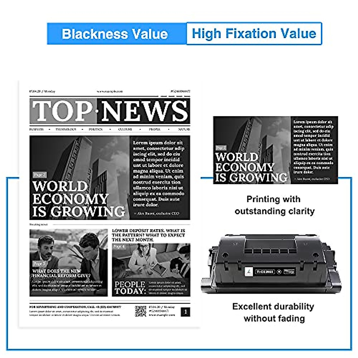 TRUE IMAGE Compatible CE390X Toner Cartridge Replacement for HP 90X CE390X 90A CE390A for HP Enterprise 600 M601 M602 M603 M4555 M602dn M602n M603dn M603n M4555f M4555h Printer (Black, 1-Pack)