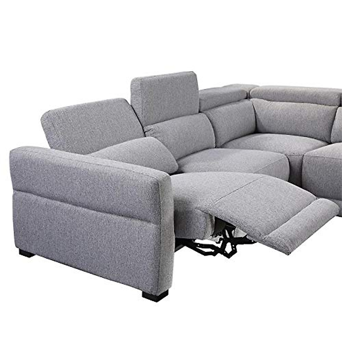 Steve Silver Isla Gray Tweed Fabric Power Reclining Sectional