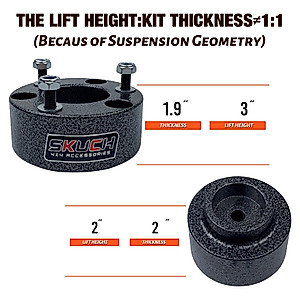 3" Front and 2" Rear Leveling Lift Kits for Dodge Ram 1500 4WD 2006-2022 Raise 3 Inch Front Strut Spacers and 2 Inch Rear Lift Spacer Suspension Lift Kit