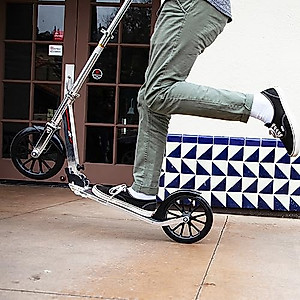 Razor A6 Kick Scooter for Kids Ages 8+ - Extra-Tall Handlebars & Longer Deck, 10" Urethane Wheels, Anti-Rattle Technology, For Riders Up to 220 lbs