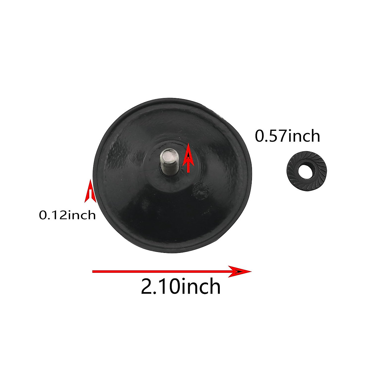 YHXiXi 4PCS M6 x 14 Strong Thickened Sucker Suction Cup Clear PVC Sucker Pads Strong Adhesive Glass Suction Holder