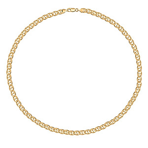 Savlano 14K Solid Gold Italian Chain Anklet for Women Comes With Gift Box - Made in Italy (10, 1.5mm)