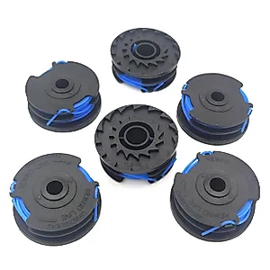 QUASION KST-120X Weed Eater String Trimmer Line 0.065" 20Ft 6-Pack,Compatible with Kobalt KST 120X-06 Electric Weed Wacker String Trimmer Spool,Pre-Wound Dual Line