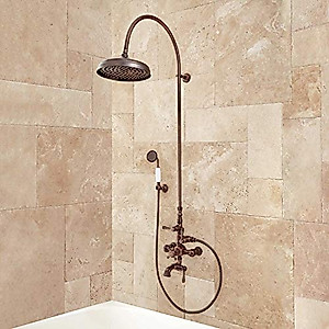 Signature Hardware 905351 Oxford Exposed Thermostatic Tub and Shower System with Hand Shower and Tub Spout - Rough In Included