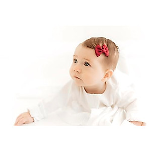 PUCH-KO Newborn Baby Grip Like Snap Hair Clips Tiny Bow Non Slip Barrettes For Infant Fine Hair Mini Bow Girl