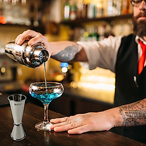 Jigger for Bartending,Japanese Professional Cocktail Jigger Premium 304 Stainless Steel Jigger Premium & Heavy-Duty 2 OZ 1 OZ with Dimensions Inside Bartending Measuring Cocktails Jigger