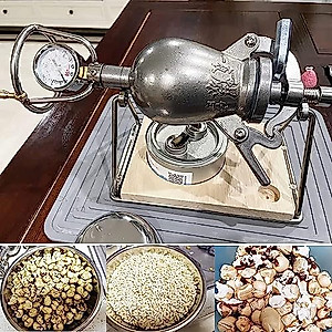 ZZYYZZ Hand Popcorn Machine, Open Fire Heating Popcorn Maker, Stainless Steel Popcorn Popper, Popcorn Pressure Cooker, for Family Party Fun