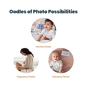 Baby Monthly Milestone Blocks Gender Neutral for Baby Boy and Girl Age Blocks for Photo Props Baby Milestone Blocks with Baby Milestone Board