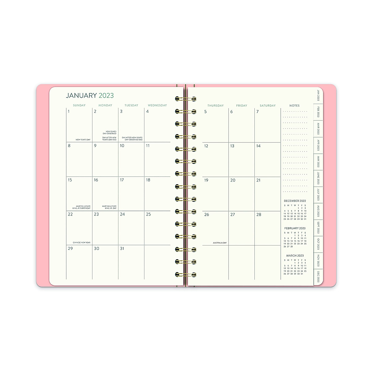 Orange Circle Studio On-Time 2022-2023 Weekly Planner - 17-Month Calendar with Weekly & Monthly Views - Goal Lists & Budget Tracker - Be Kind