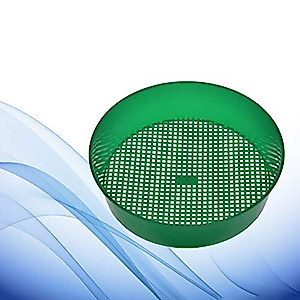DOITOOL- 2PCS Mesh Plastic Garden Sieve Gardening Seedling Tool Riddle for Compost Soil Stone (Green, with Color Deviation)
