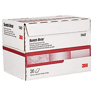 3M 07447 Scotch-Brite Maroon General Purpose Hand Pad,20 Pack