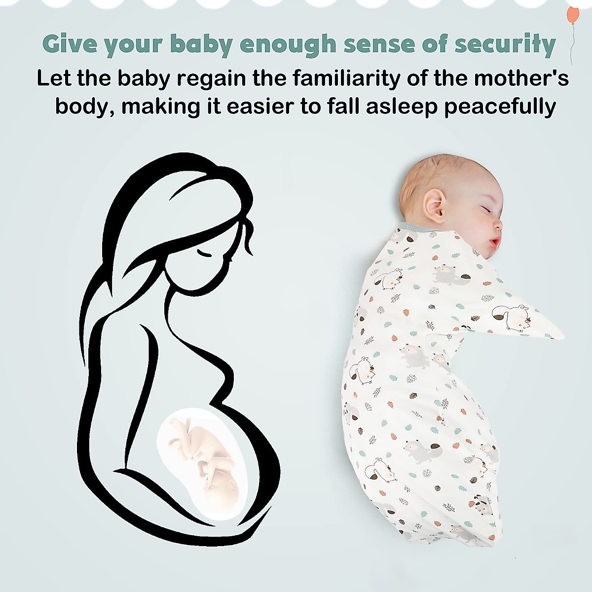 2 Pack Transition Swaddle with 2 Way Zipper, 100% Cotton Baby Swaddle Arms in/Out Arms Free Design Transitional Swaddle, Arms Up Sleeping Sack Baby Sleep Sack for Baby 0-3 Months, Giraffe & Squirrel