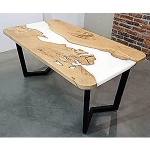 Epoxy Table, Live Edge Wooden Table, Natural Wood,Dining table, Natural Epoxy Table, Resin Table, Epoxy Resin River Table