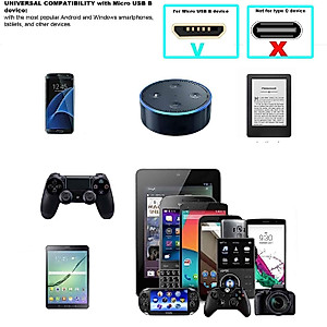 2Pack Android Charging Cable, 10ft Charger, Durable Micro USB Cord Fast Charging Sync Wire Compatible