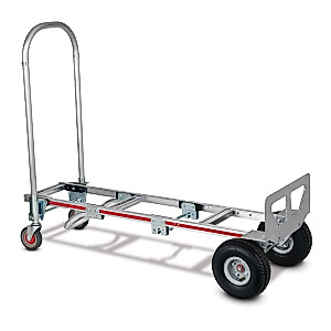 Magliner GMK81UA4 Gemini Sr Convertible Hand Truck, Pneumatic Wheels & 131020B 5" x 1-1/4" Polyurethane Replacement Swivel Caster with Brake for Gemini Convertible Hand Trucks, 5" D, 1-1/4" Wide