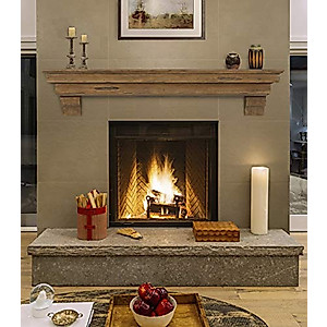 Pearl Mantels 497-60-10 Celeste Mantel Shelf, 60-Inch, Dune Finish