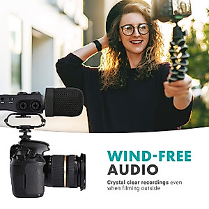 Movo WST-R30 Fitted Nylon Microphone Windscreen with Acoustic Foam Technology for Zoom H4n, H5, H6, Tascam DR-100 MKII and Sony PCM-D50 Portable Digital Recorders