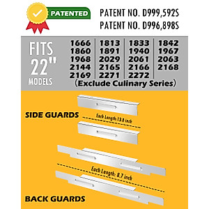 Upgraded Wind Guards for 22 inch Blackstone Griddle, Blackstone Griddle Accessories, Magnetic 430 Stainless Steel Wind Screens, Hold Heat, Protect Flame, Save Gas