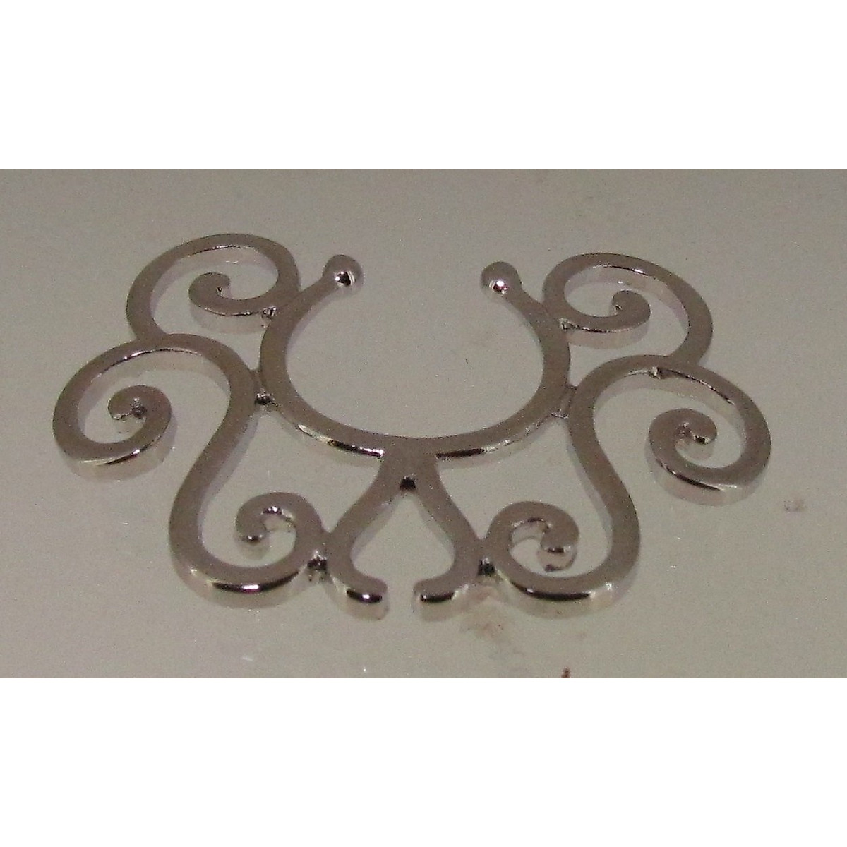 Body Accentz Nipple Rings no Piercing Pair Non-Piercing Clip On Nipple Ring Tribal Floral Pai