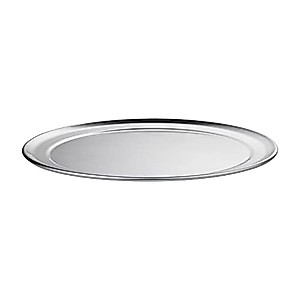 Restaurantware Met Lux 10 Inch Commercial Pizza Pan 1 Coupe Style Pizza Cooking Tray - Heavy-Duty 18-Gauge Aluminum Round Baking Tray Oven-Baking For Pizzas & More