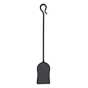 Plow & Hearth 5 Piece Hand Forged Iron Fireplace Tool Set with Poker | Tongs | Shovel | Broom | and Stand 7-in Diam. x 27.5 H Black