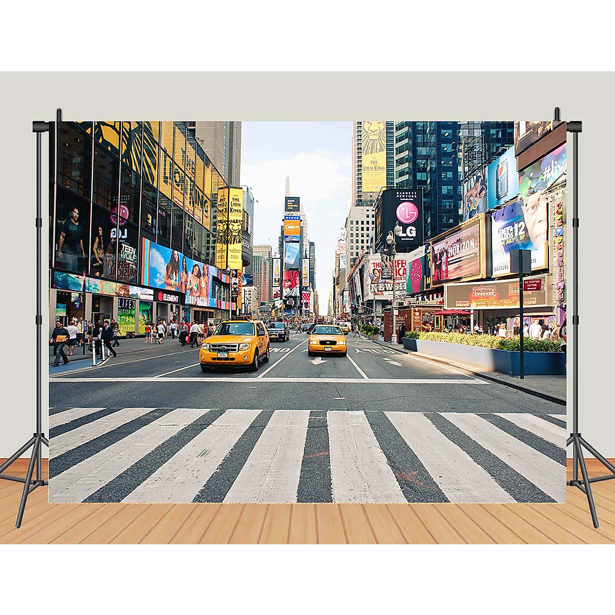 NYC Time Square Buildings Photo Backdrops Taxi New York Fashion Street Party Photography Background Adult Portrait Studio Booth Props Banner 7x5ft