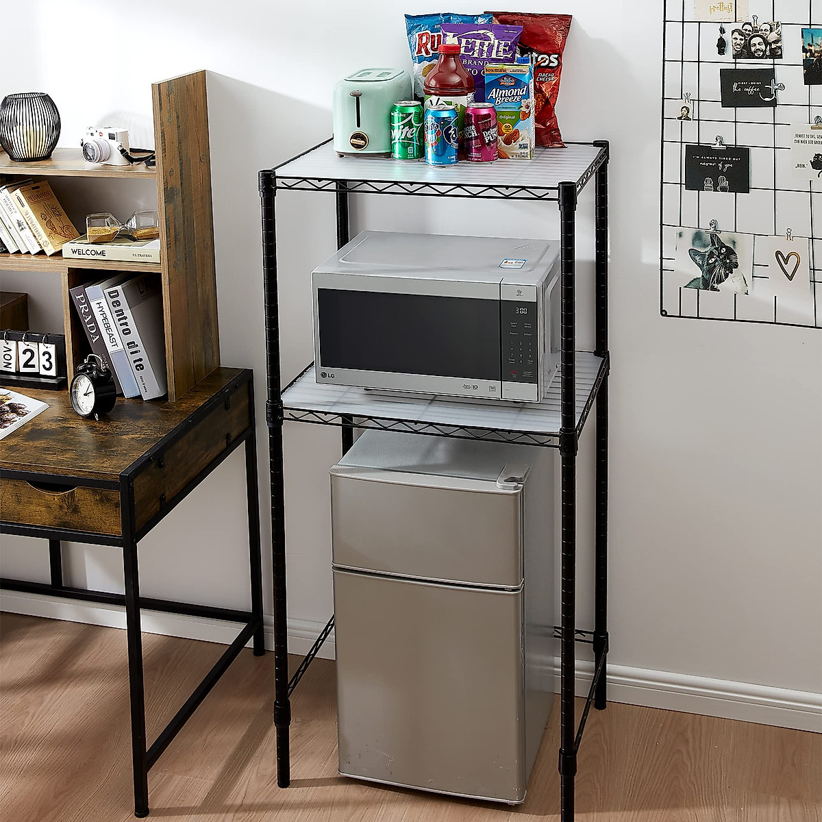 DormCo Suprima® - Mini Shelf Supreme - Adjustable Metal Shelving Unit - Black