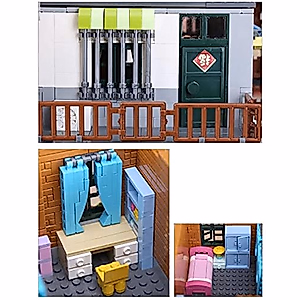 General Jim's Urban Village City Series Street View 3 Story 2706 Modular Building Block Bricks Architectural Building Model or MOC Block Playset with Accessories Shown for Teens and Adults