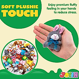 JOYIN 36 Pack Mini Animal Plush Toy Assortment (36 Units 3" Each),Bulk Stuffed Animals Party Favors for Kids, Small Animals Plush Keychain Decoration, Carnival Prizes