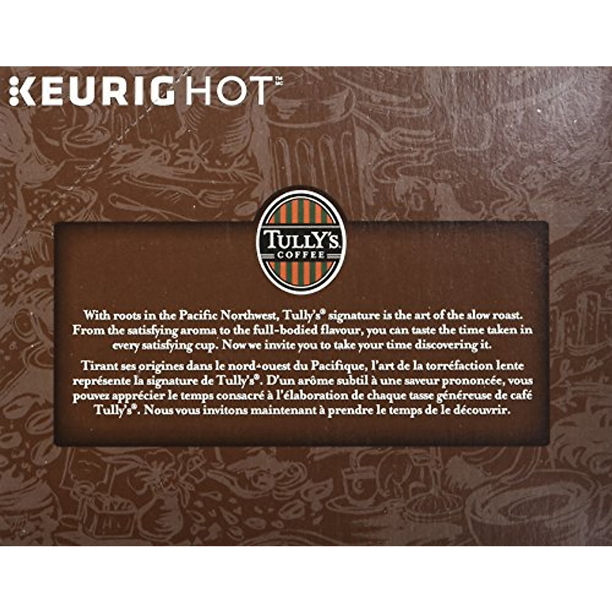 Tully's Coffee Decaffeinated French Roast, Extra Bold, 24-Count K-Cup for Keurig Brewers