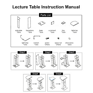 KSacry Acrylic Clear Podium Stand with Storage Shelf,Plexiglass Pulpits for Churches,Conference,Speeches,Weddings,Classroom,Professional Presentation Podiums (23.6" L X 17.7" W X 43" H, Transparent)