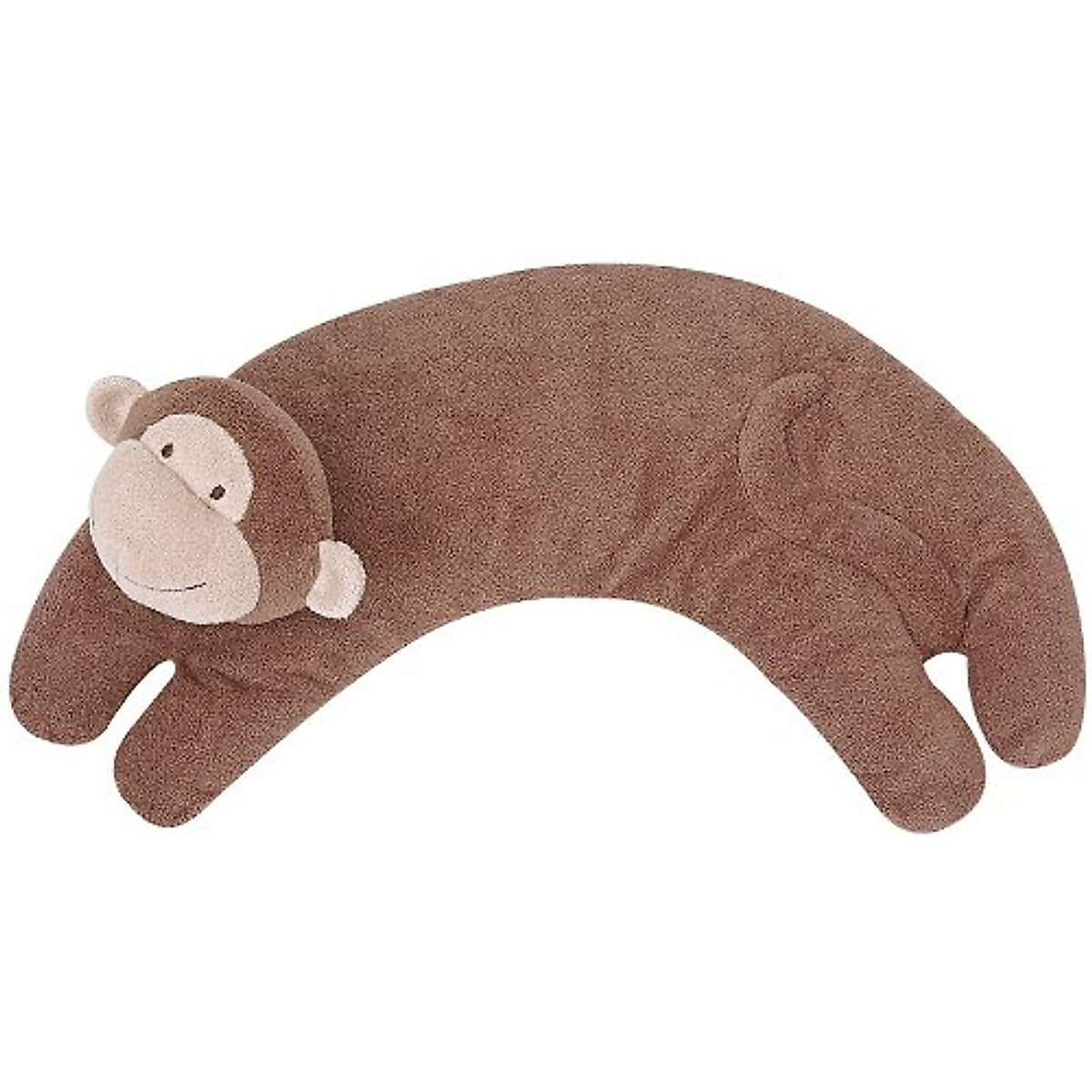 Angel Dear Curved Pillow Brown Monkey